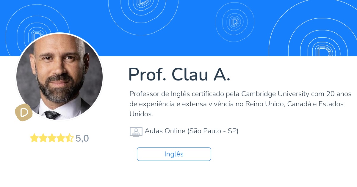Clau A. - Professor de Inglês certificado pela... | Profes