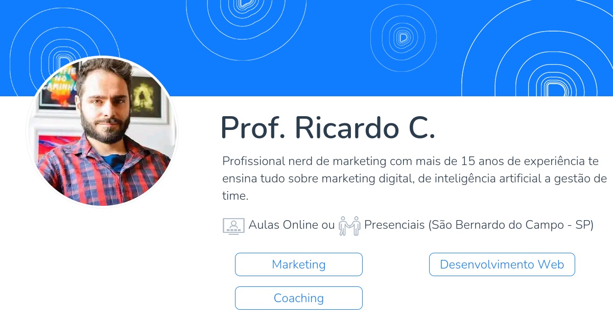Ricardo C. - Profissional nerd de marketing com... | Profes