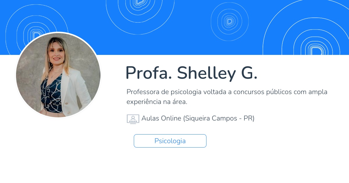 Shelley G. - Professora de psicologia voltada a... | Profes