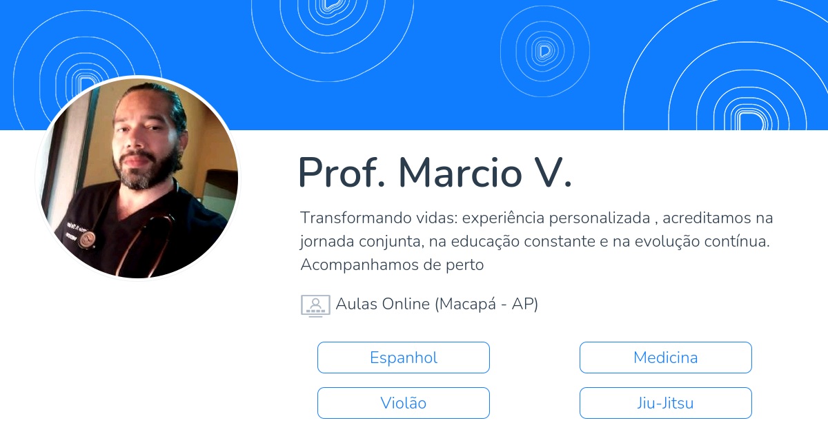 Marcio V. - Transformando vidas: experiência... | Profes
