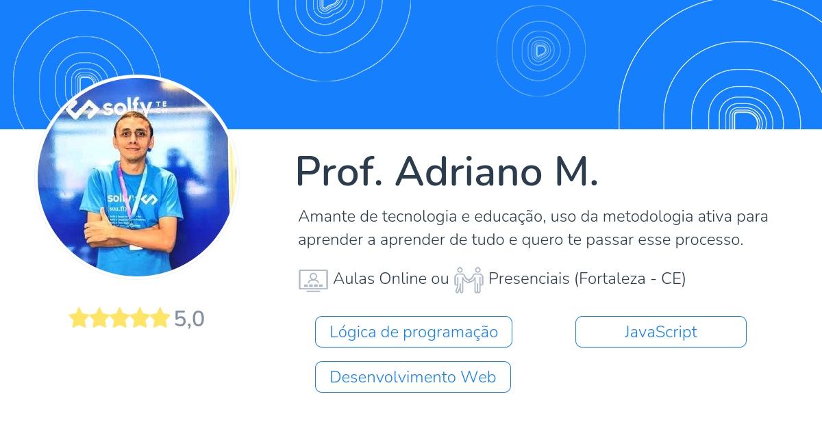 Adriano M. - Amante de tecnologia e educação, uso... | Profes