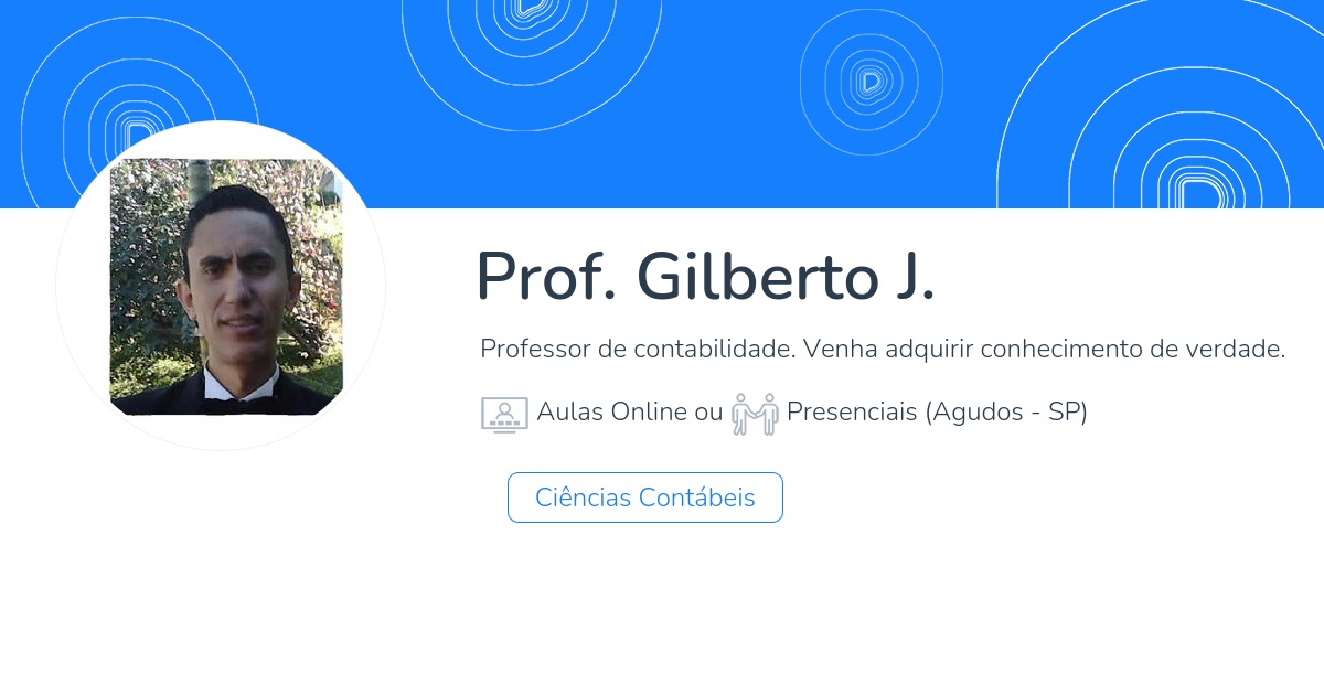 Gilberto J. - Professor de contabilidade. Venha... | Profes