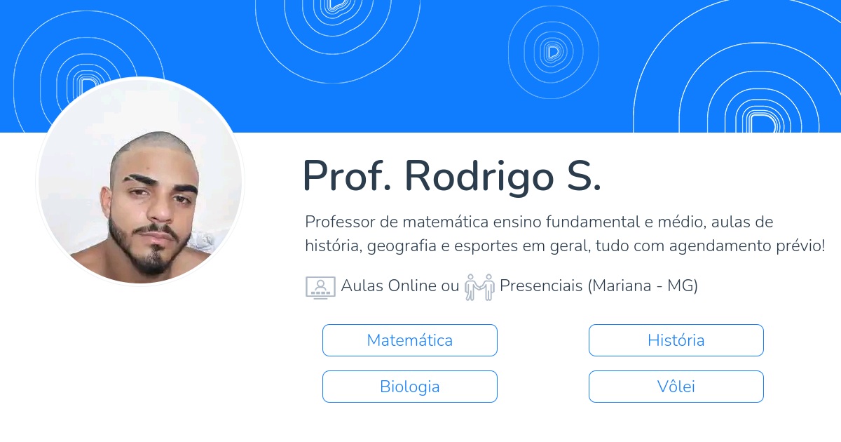 Rodrigo S. - Professor de matemática ensino... | Profes