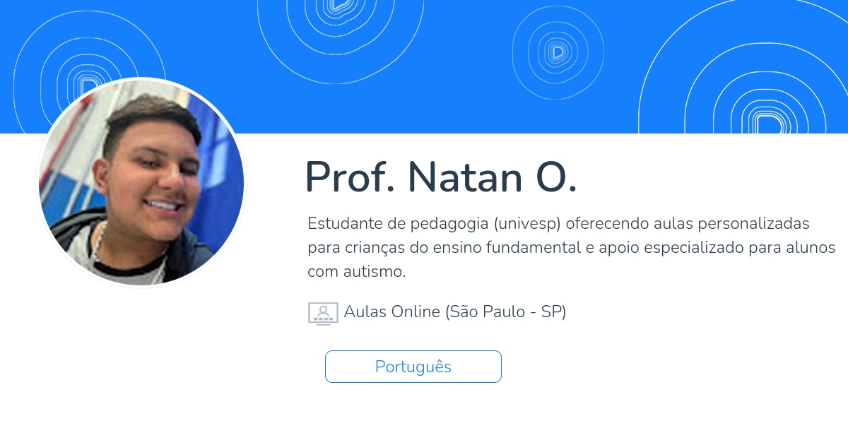 Natan O. - Estudante de pedagogia (univesp)... | Profes