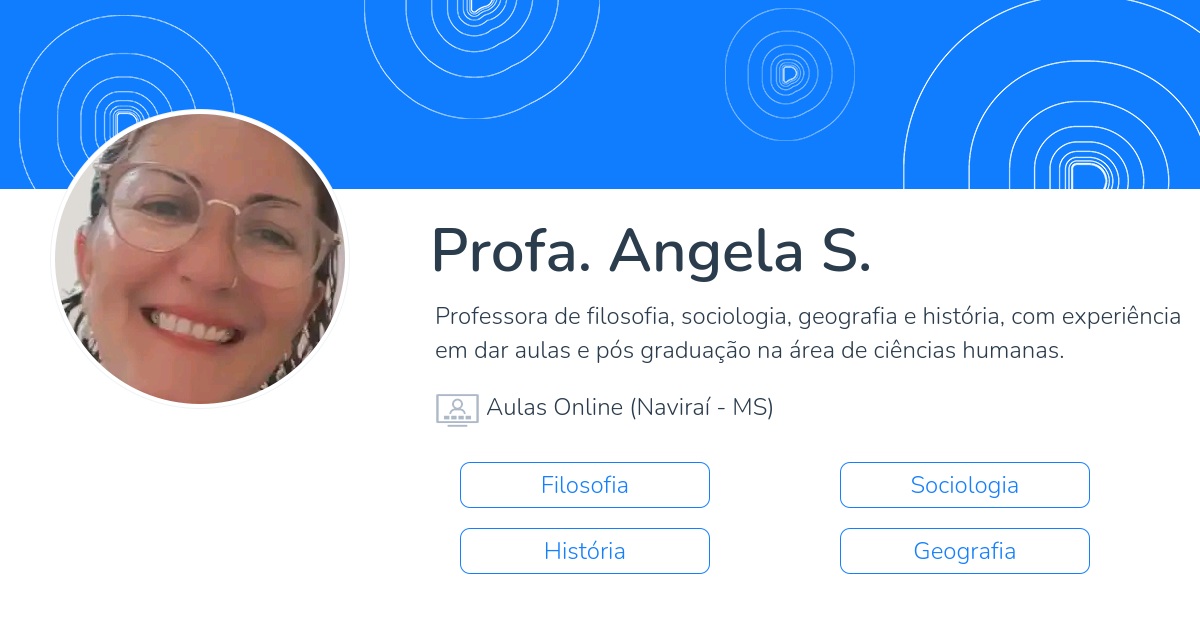 Angela S. - Professora de filosofia, sociologia,... | Profes