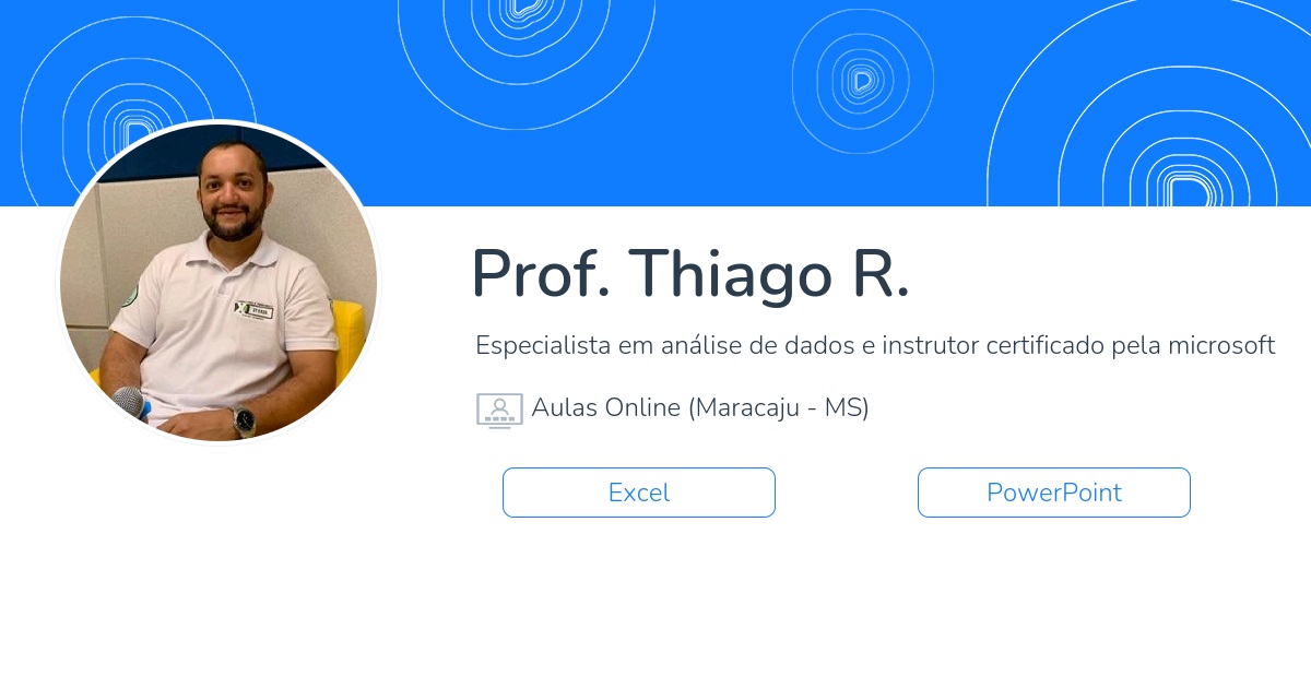 Thiago R. - Especialista em análise de dados e... | Profes