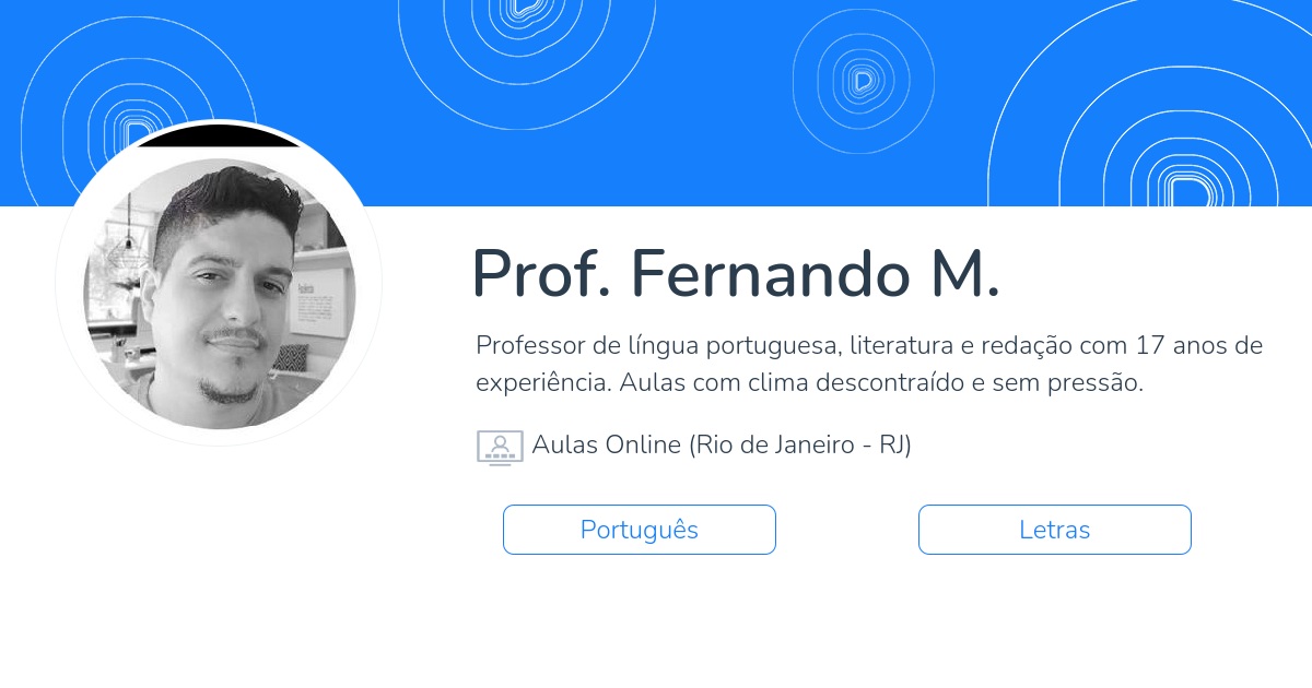 Fernando M. - Professor de língua portuguesa,... | Profes