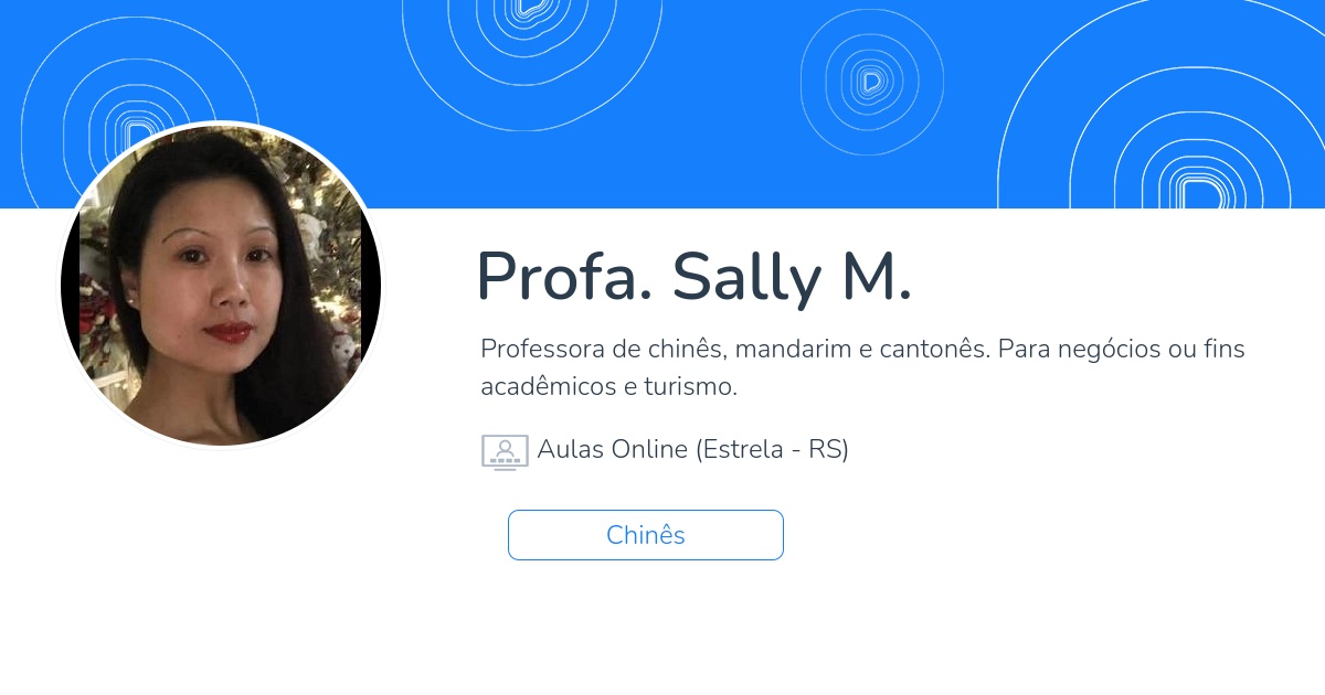 Sally M. - Professora de chinês, mandarim e... | Profes